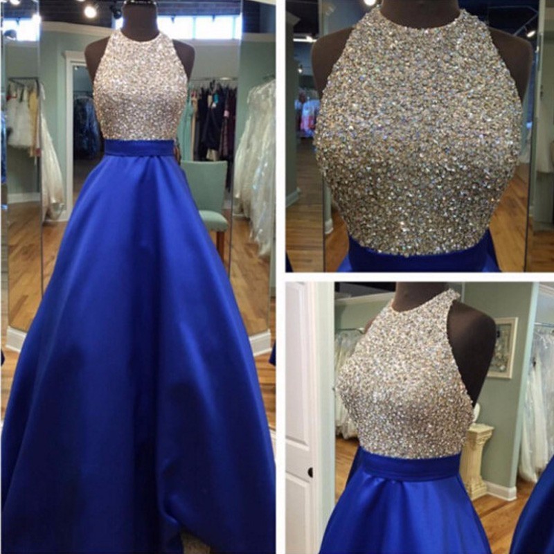 Senior Prom Dress,Satin Prom Dress,Luxurious Prom Dress,Beading Prom ...